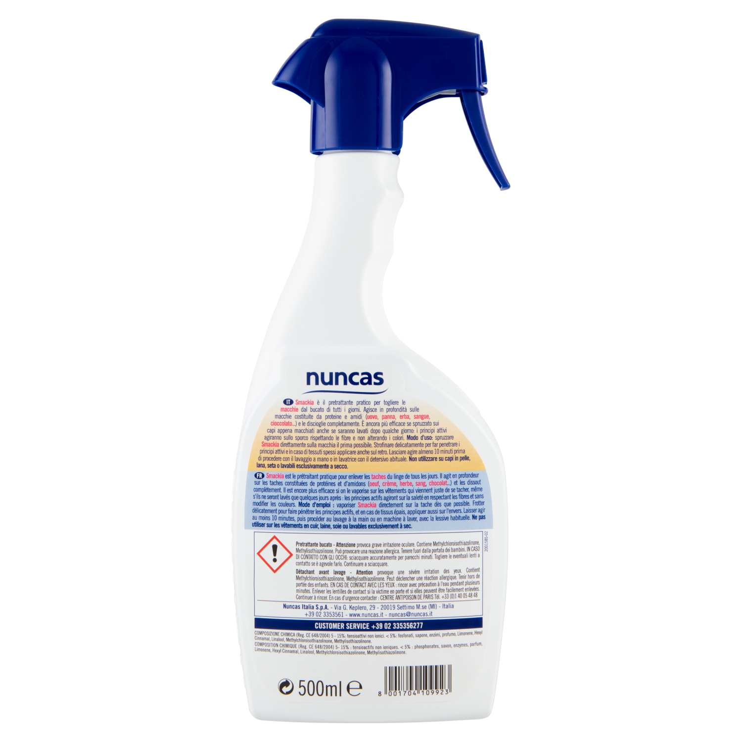 Smackia Pretrattante Capi Bianchi e Colorati - 500ml | Nuncas